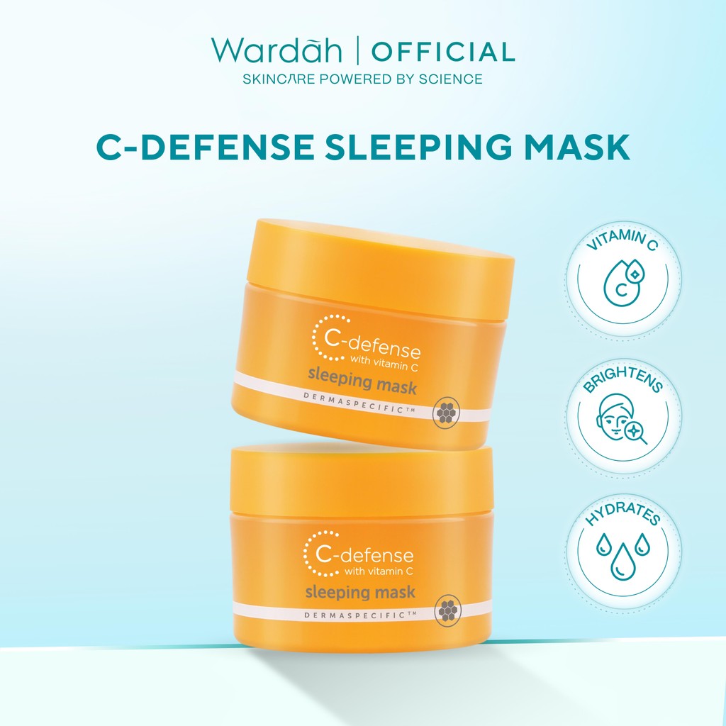 Wardah C-Defense Gel Sleeping Mask (30g) - Overnight Mask,HiGrade Vit C ...