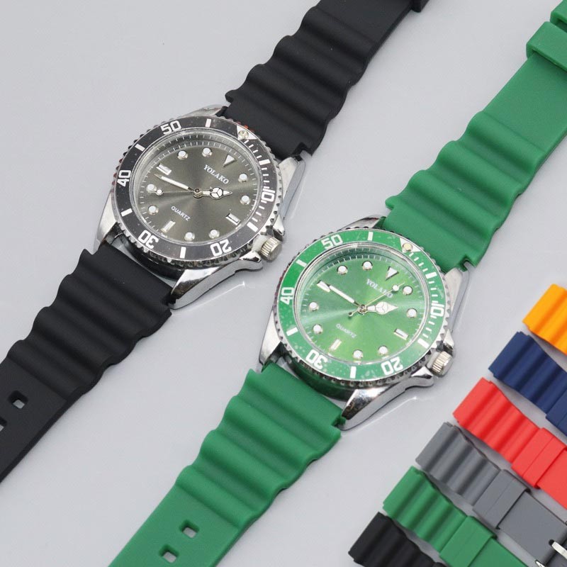 Waterproof Silicone Rubber Watch Strap 20mm 22mm for SEIKO 5 Diver TUNA ...
