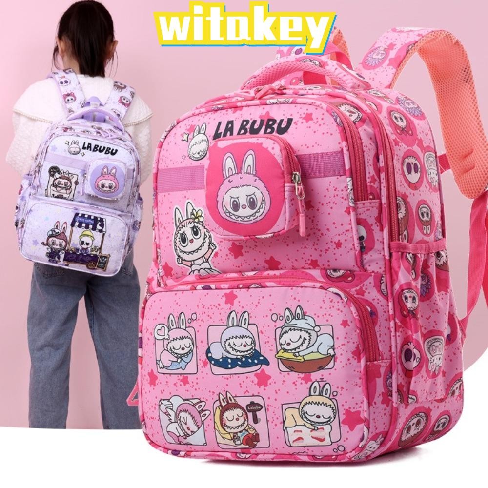WITAKEY Labubu Backpack, with Coin Purse Large Capacity School Bags, Cartoon POP MART Cute ...
