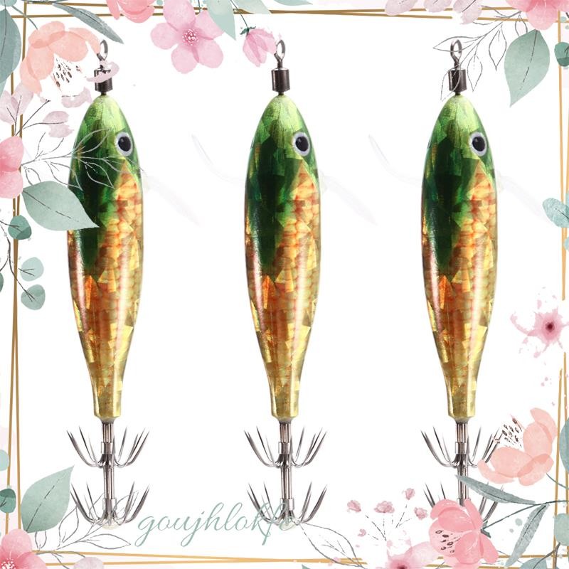 Horizontal Wooden Fish 5.5g Fluorescence Floating Egi Lure Fluorescence ...