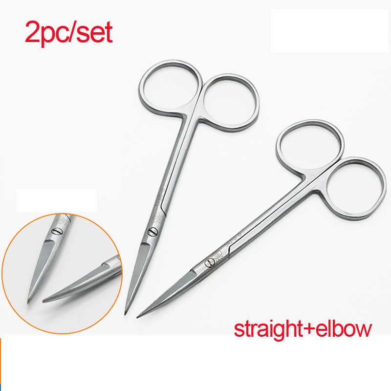 10cm2pc/set straight+elbow Eyelid Tools Scissors Double Eyelid Surgery ...