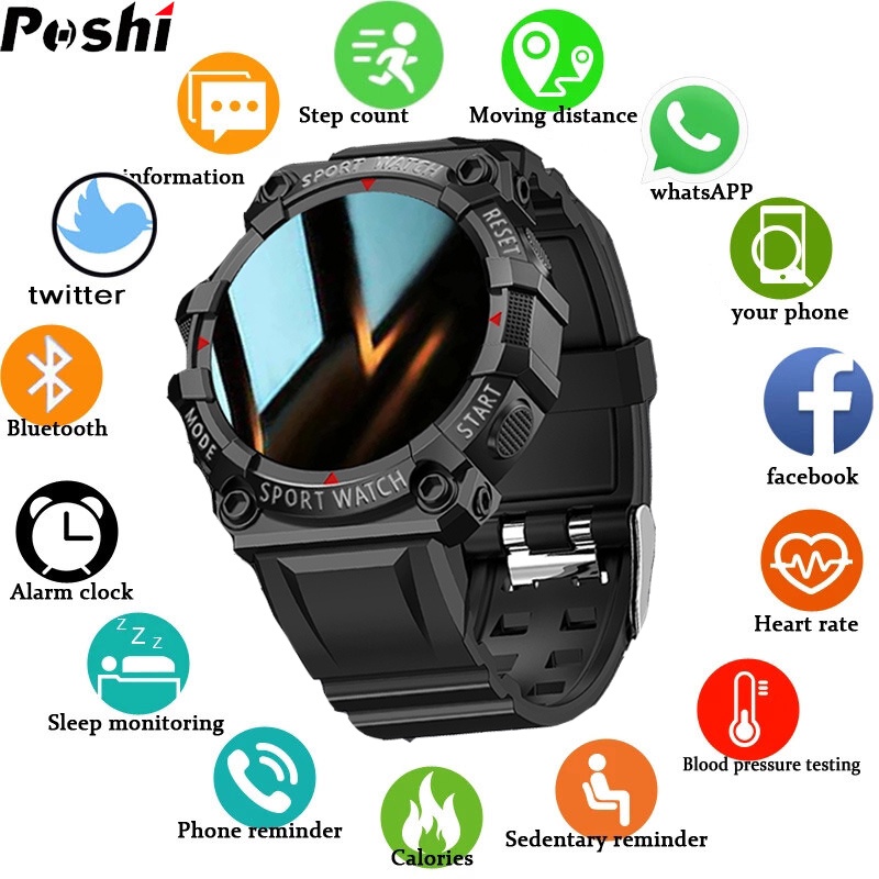 POSHI Full Touch Screen Smartwatch Waterproof Original Smart Sports ...