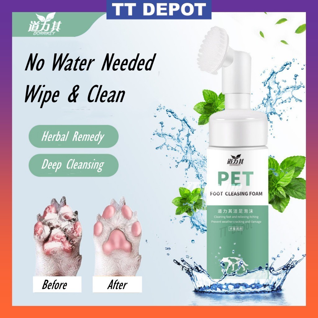 Pet Foot Cleansing Foam Cat Dog Deodorant Foot Wash Foot Care Paw ...