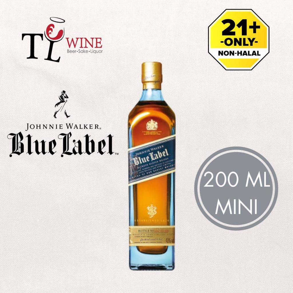 Johnnie Walker Blue Label 200ml miniature mini 20cl JW Alc:40% Duty ...