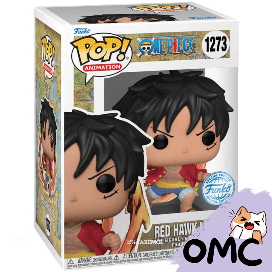 Funko Pop! One Piece #1273 - Red Hawk Luffy (Special Edition) 100% ...