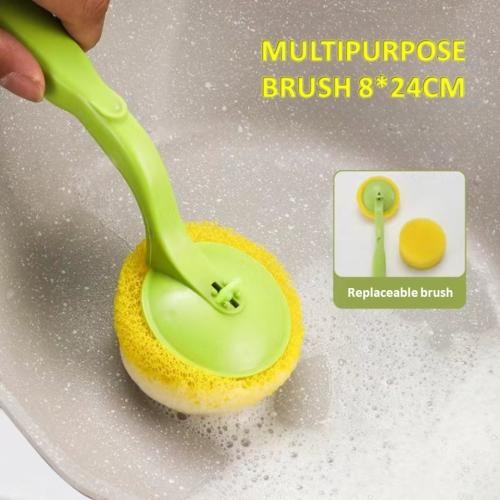 Kitchen Cleaning Rough Brush Scrubber with Long Handle Clean Sink Wall ...