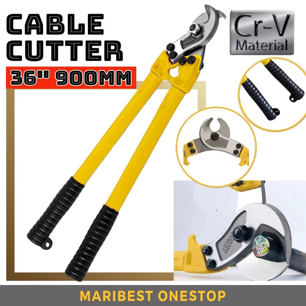 Heavy Duty Cable Cutter 36 Inch 900mm Carbon Steel Industrial Grade ...