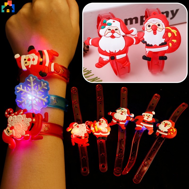 Novelty Christmas Colorful LED Light Up Flashing Luminous Wrist Watch ...