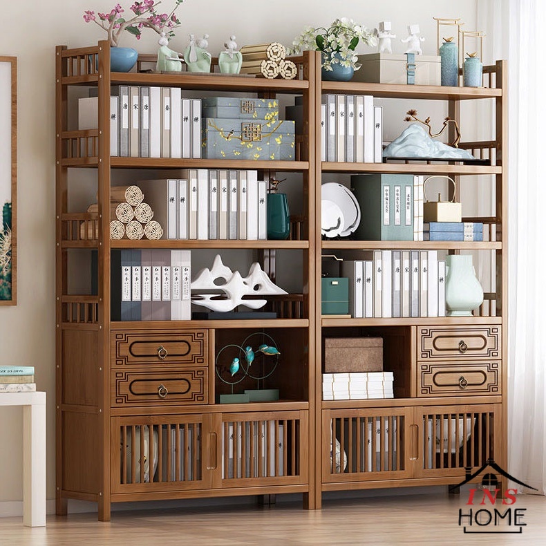 Multi-Layer Kitchen Storage Rack Simple Floor-Standing Bookshelf Living ...