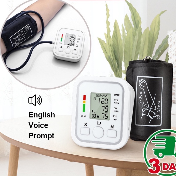 Blood Pressure Monitor Heart Beat Monitor BP Cuff Arm Blood Pressure ...