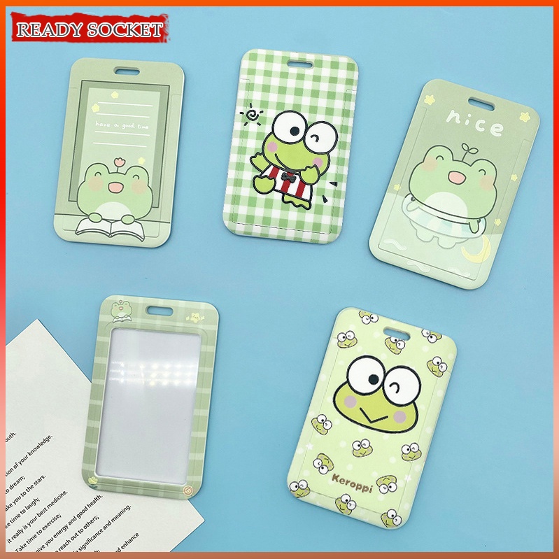 Cartoon Big-eyed Frog Card Holder Identity Badge Card Campus Bus ID ...