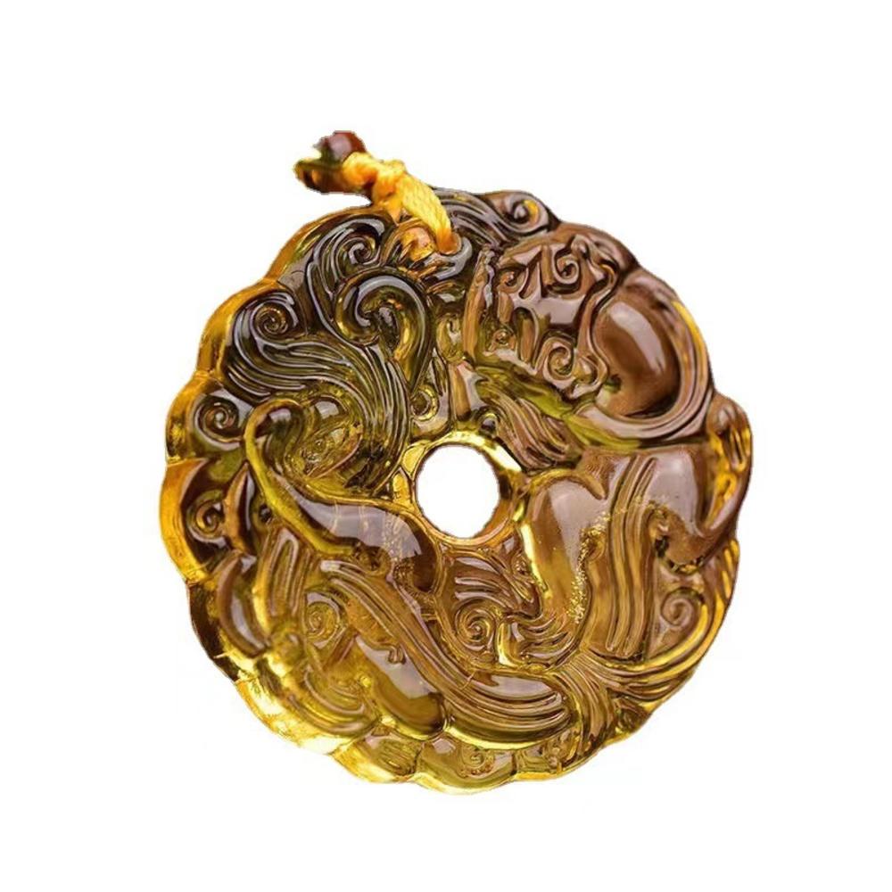 Imitating Hetian jade Emerald Money Pixiu Pendant Necklace Jewellery ...