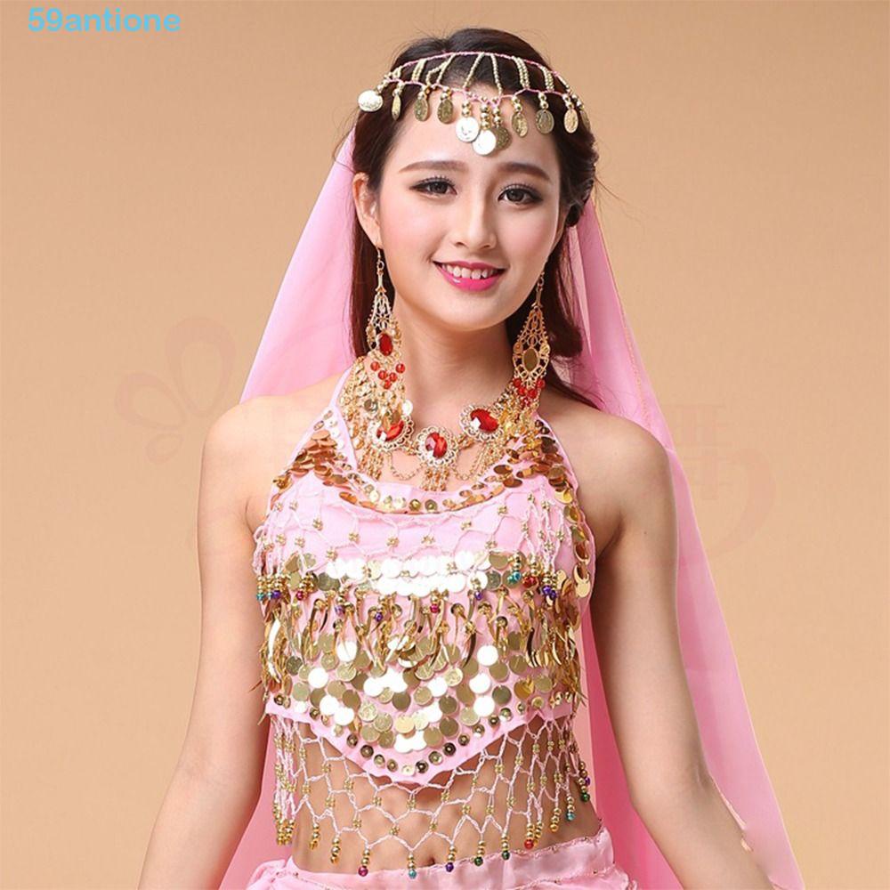 Antione Belly Dance Sequin Top Tassel Fringe Performance Costume