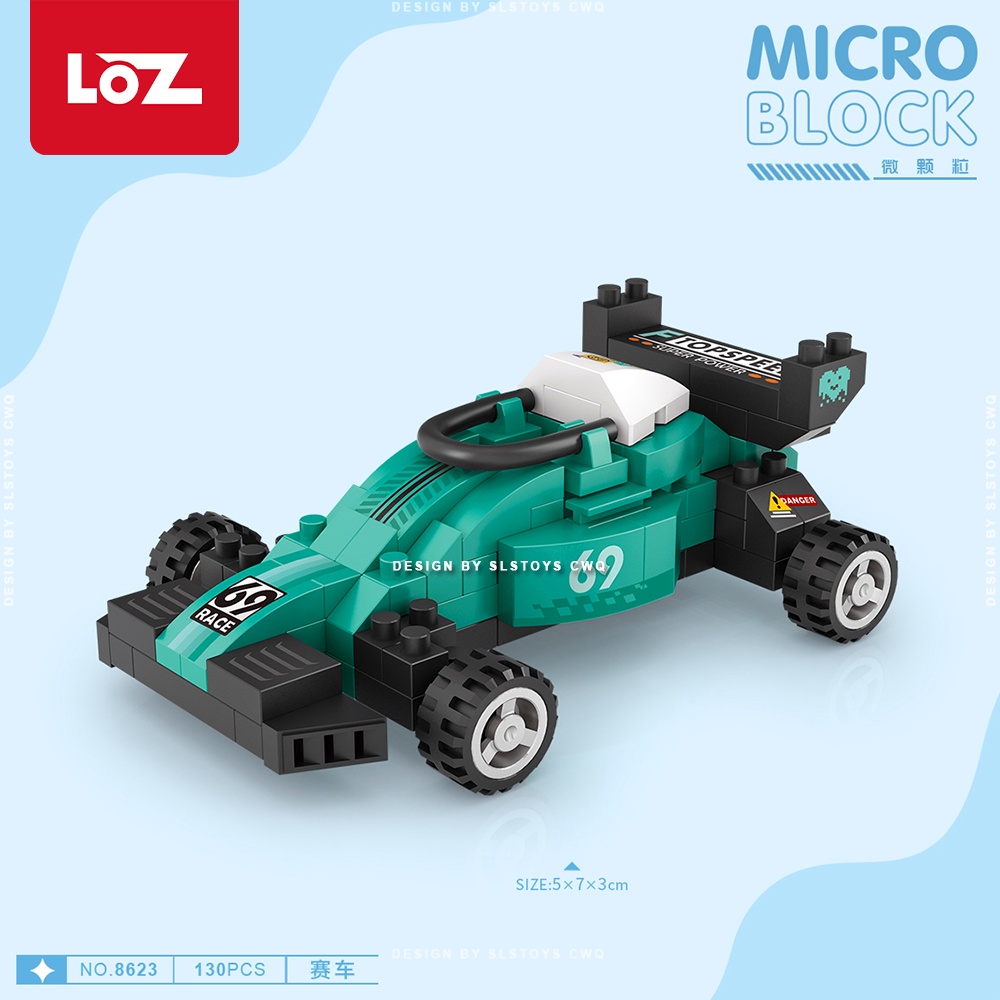 LOZ IDEAS Mini Block Cute Vehicle Car Motorcycle Truck Tank Helicopter ...