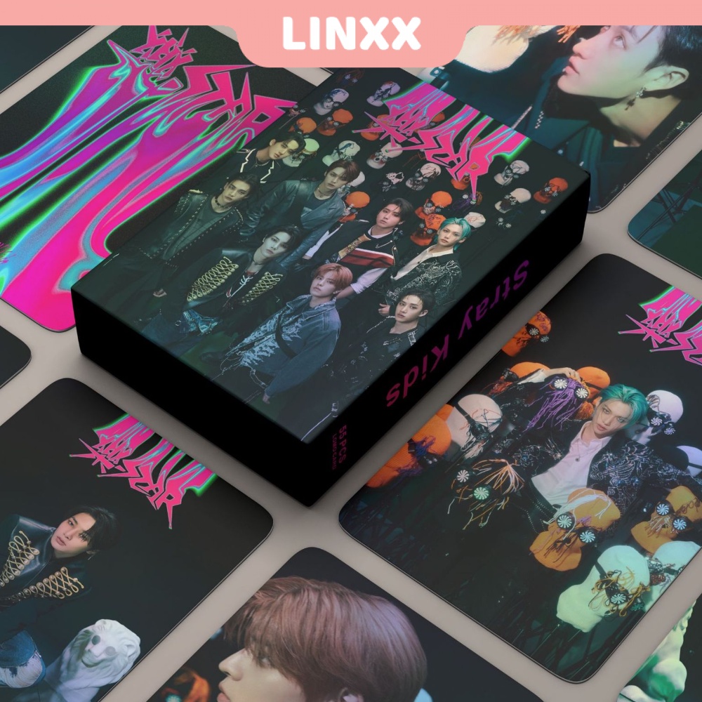 LINXX 55 Pcs StrayKids 樂-STAR Holographic Laser Card Kpop Photocards ...