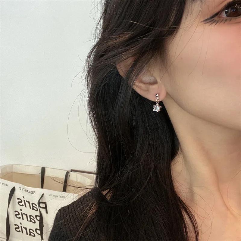 Small Five Point Star Zircon Earrings No Hole Ear Clips Star Clip ...