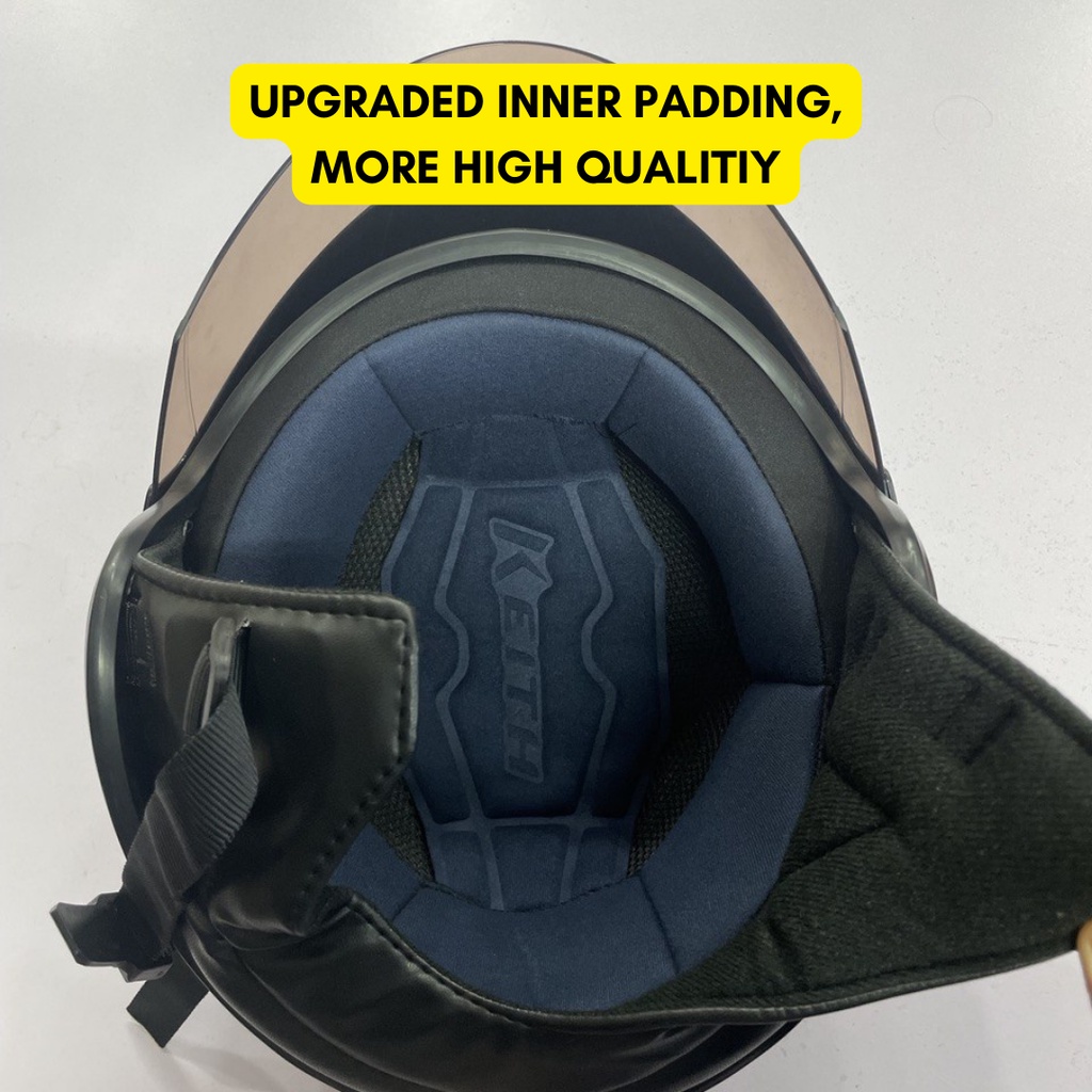 KEITH CRUISER V3 Half Helmet Separuh【Free Tinted Visor】- Topi Keledar ...