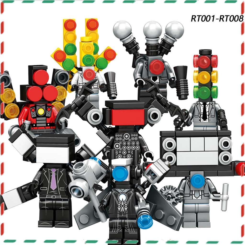New Skibidi Toilet series educational assembled building block model ...