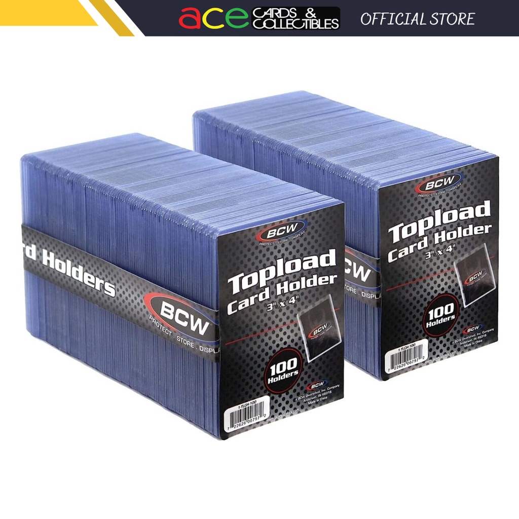 BCW Toploader Card Holder Standard 3" x 4" (Clear) (100pcs) | Shopee ...