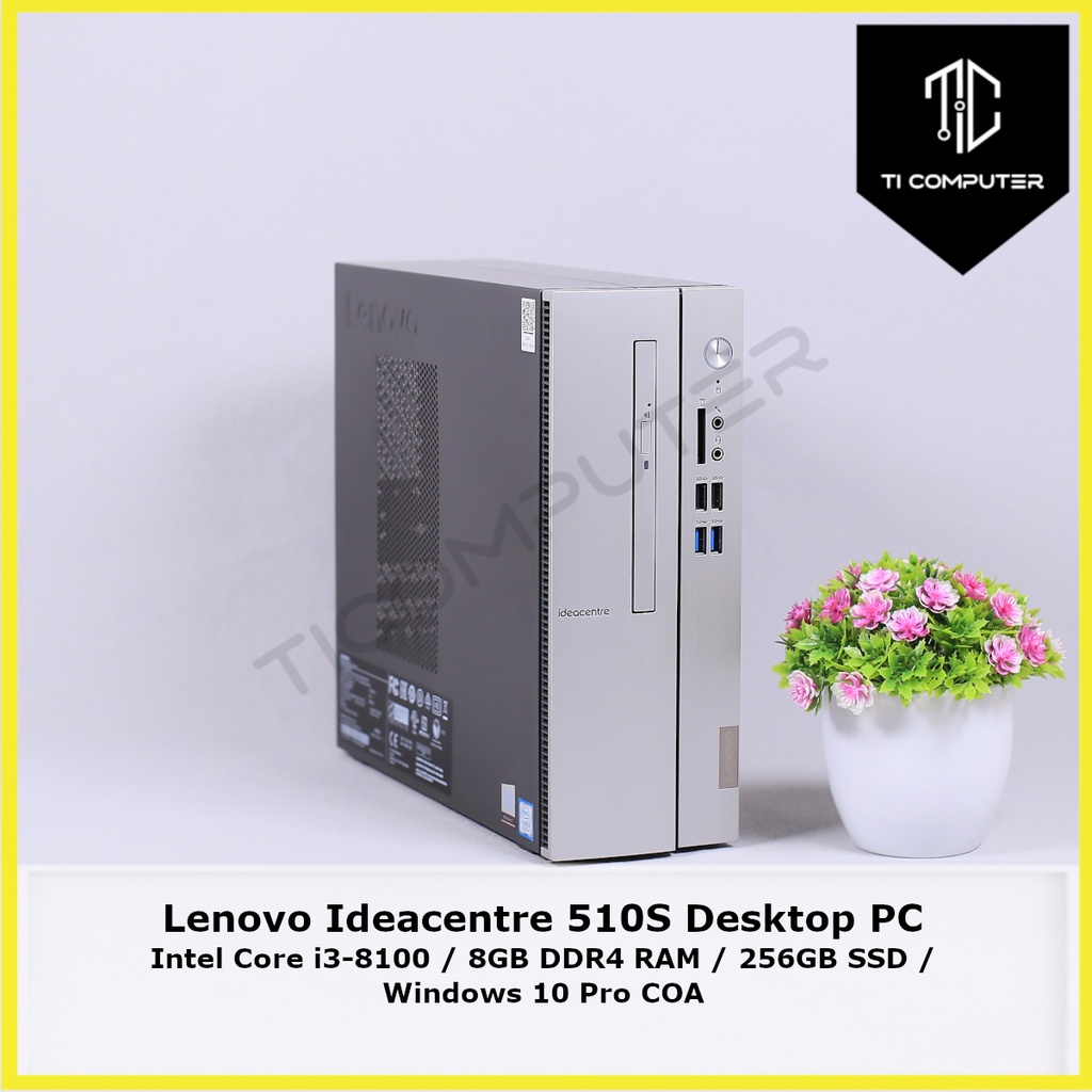 Lenovo Ideacentre 510S Intel Core i3-8100 3.6 GHz 8GB DDR4 RAM 256GB SATA SSD Refurbished ...