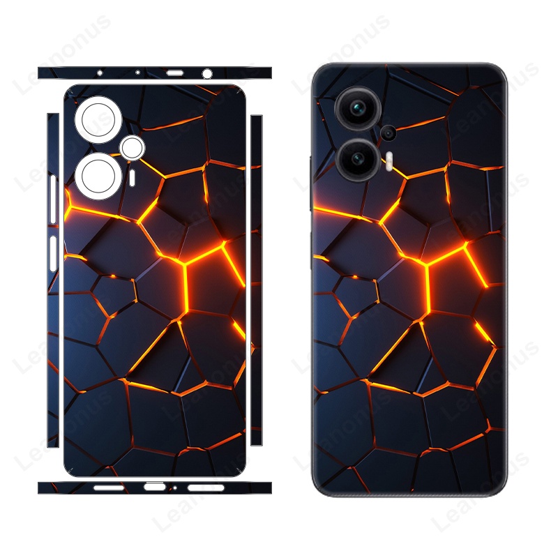 Colorful Cracked Decal Skin for Xiaomi Poco F5 X6 F6 X7 Pro F7 Ultra ...
