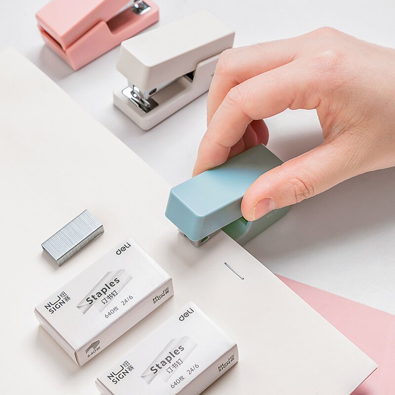 High Quality Compact Mini Stapler Blue/white/green/pink Multiple Colors ...