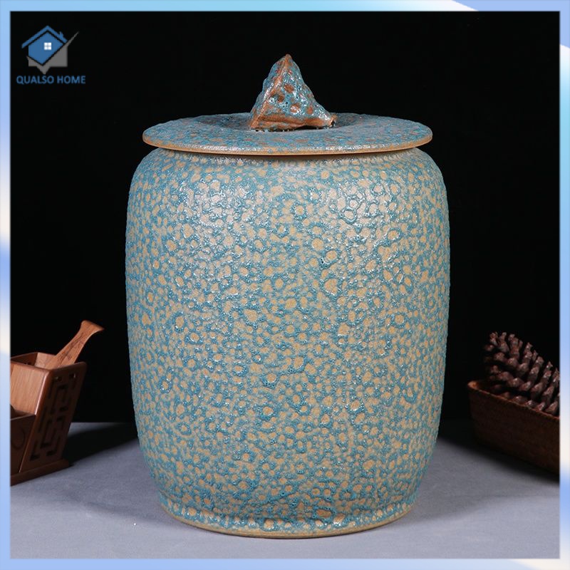 Ceramic Rice Cylinder Household Moisture-Proof Insect-Proof Sealed Rice ...
