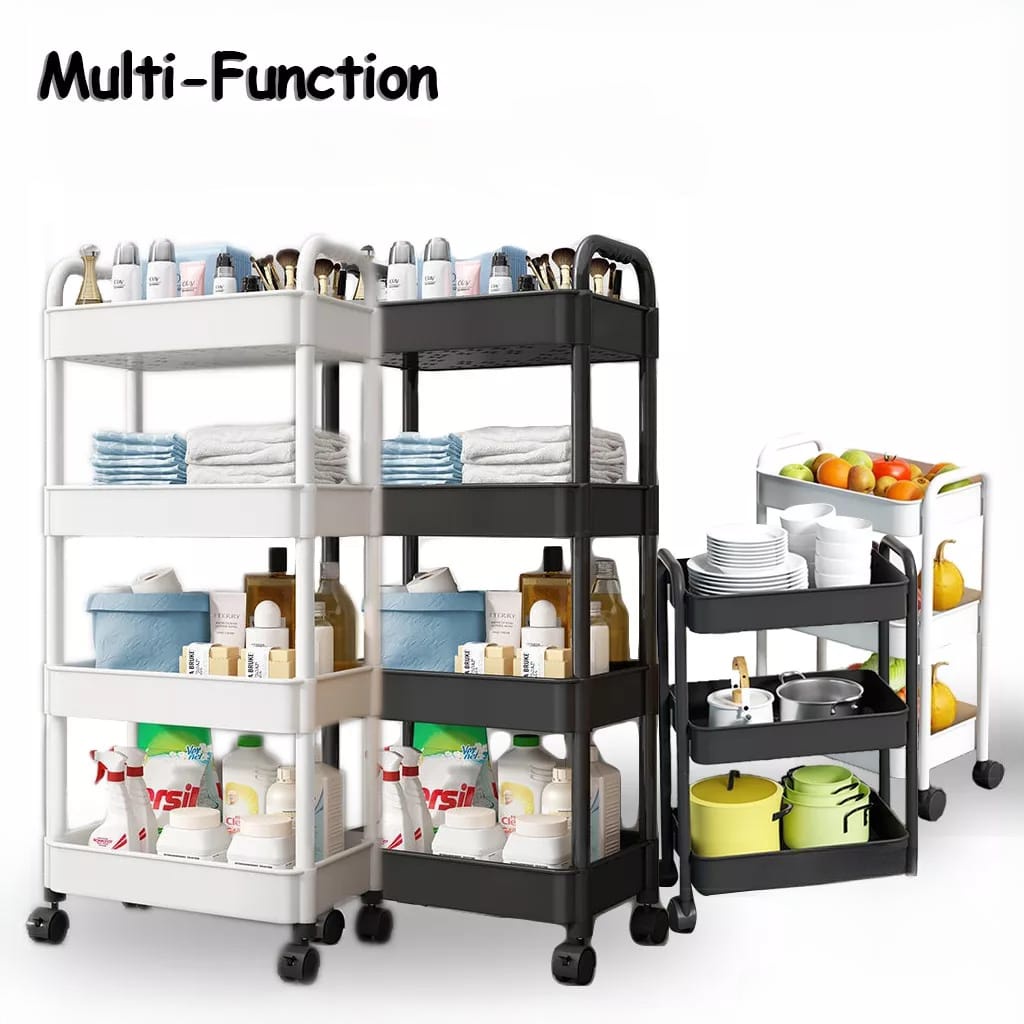 SF_ 3 ,4 ,5 Tier Multifunction Storage Trolley Rack Office Shelves Home ...