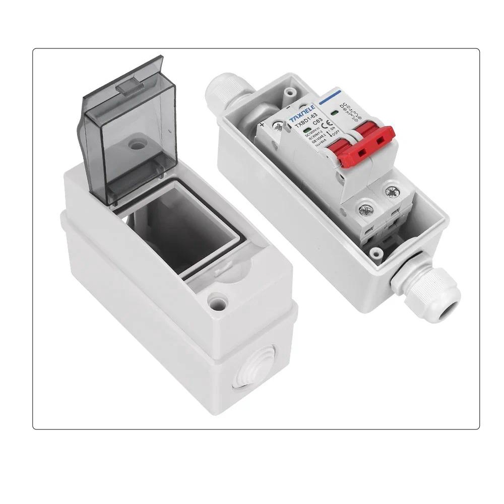 IP65 Waterproof Electrical Distribution Box HT-2p Outdoor AC DC Solar ...