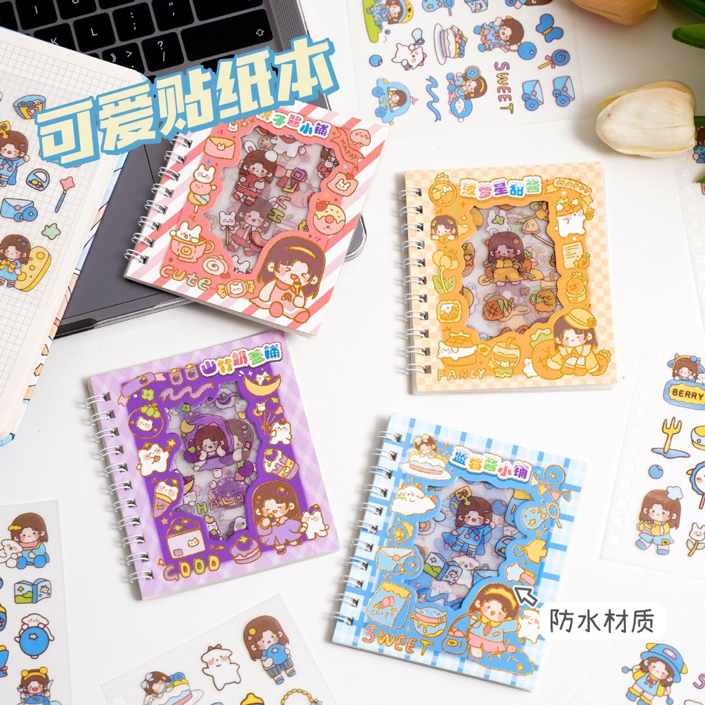 Kawaii Frosted Handbook Stickers Cartoon DIY Decorative Material ...
