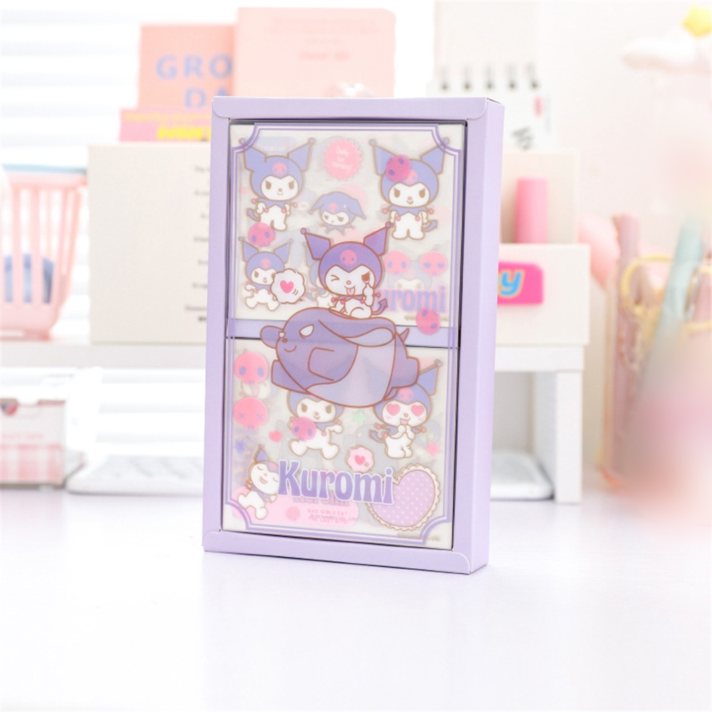 50pcs Sanrio Sticker Gift Box Cute Cartoon Kuromi Cinnamoroll Hello ...