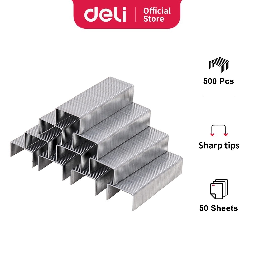 Deli Staples E0027 Suitable for Stapler Type 24/8 Stapler Staples 50 ...