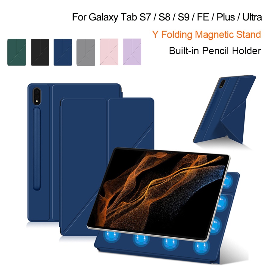 Magnetic Case For Samsung Galaxy Tab S9 S8 S7 S9FE Smart Book Cover For ...