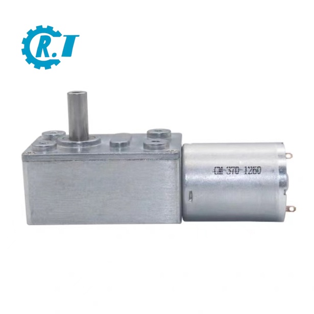 JGY370 DC 6V 12V 24V High Torque Speed Reducer Metal Worm Gear Box Motors Reversible Low Speed ...