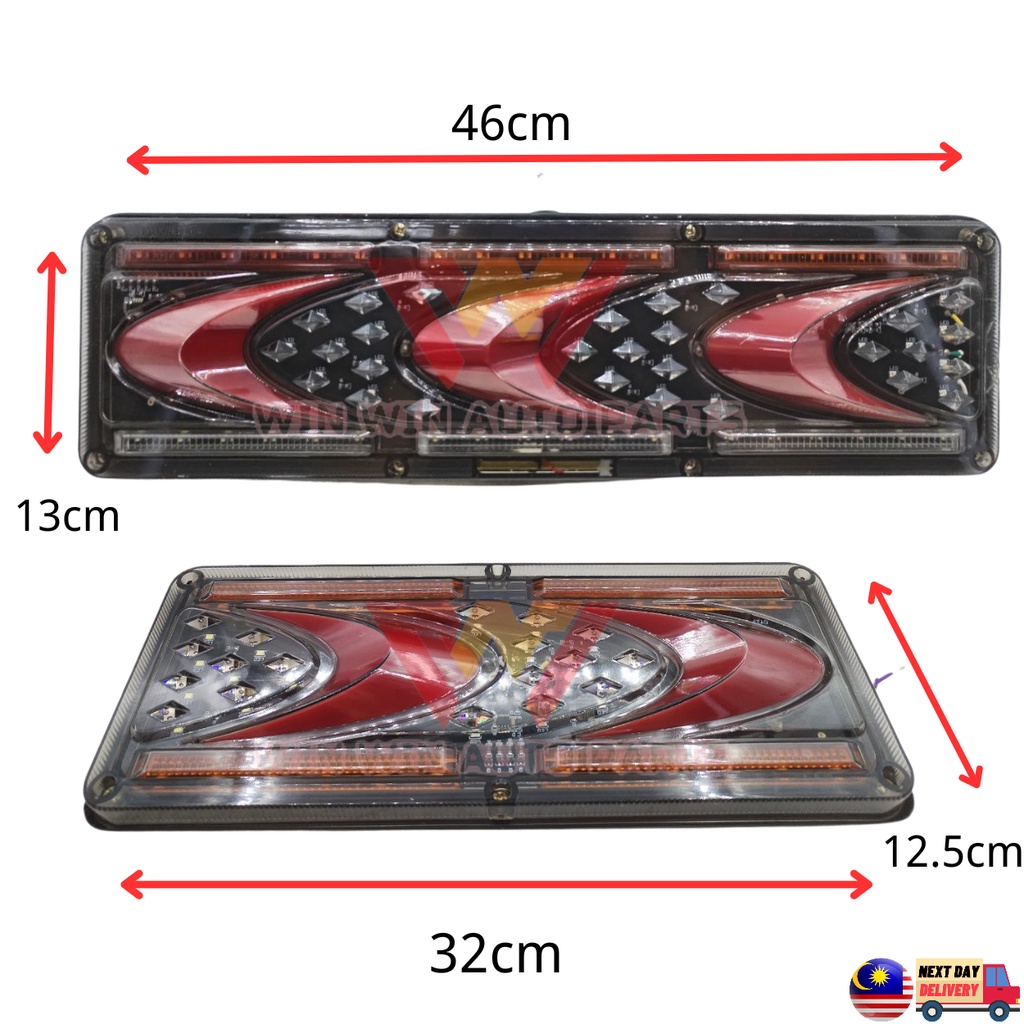 USE FOR ALL LORRY TRUCK 24V LED SMD WITH SEQUENCE SIGNAL TAIL LAMP ...