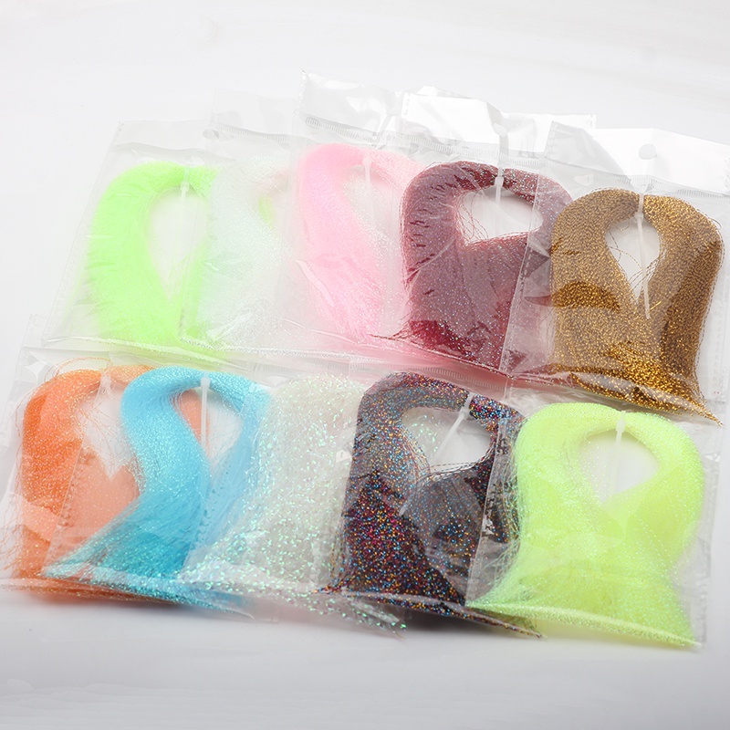 5g/bag Flies Tying Crystal Flash Holographic Tinsel Krystal Flashabou ...