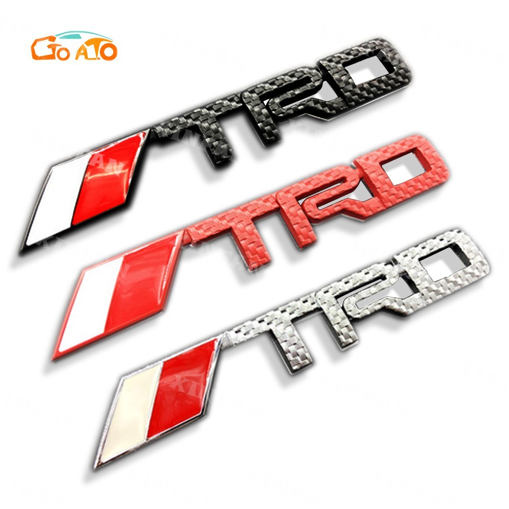 XINFAN TRD Carbon Fiber 3D Decal Sticker Grille Emblem For Toyota Vios ...