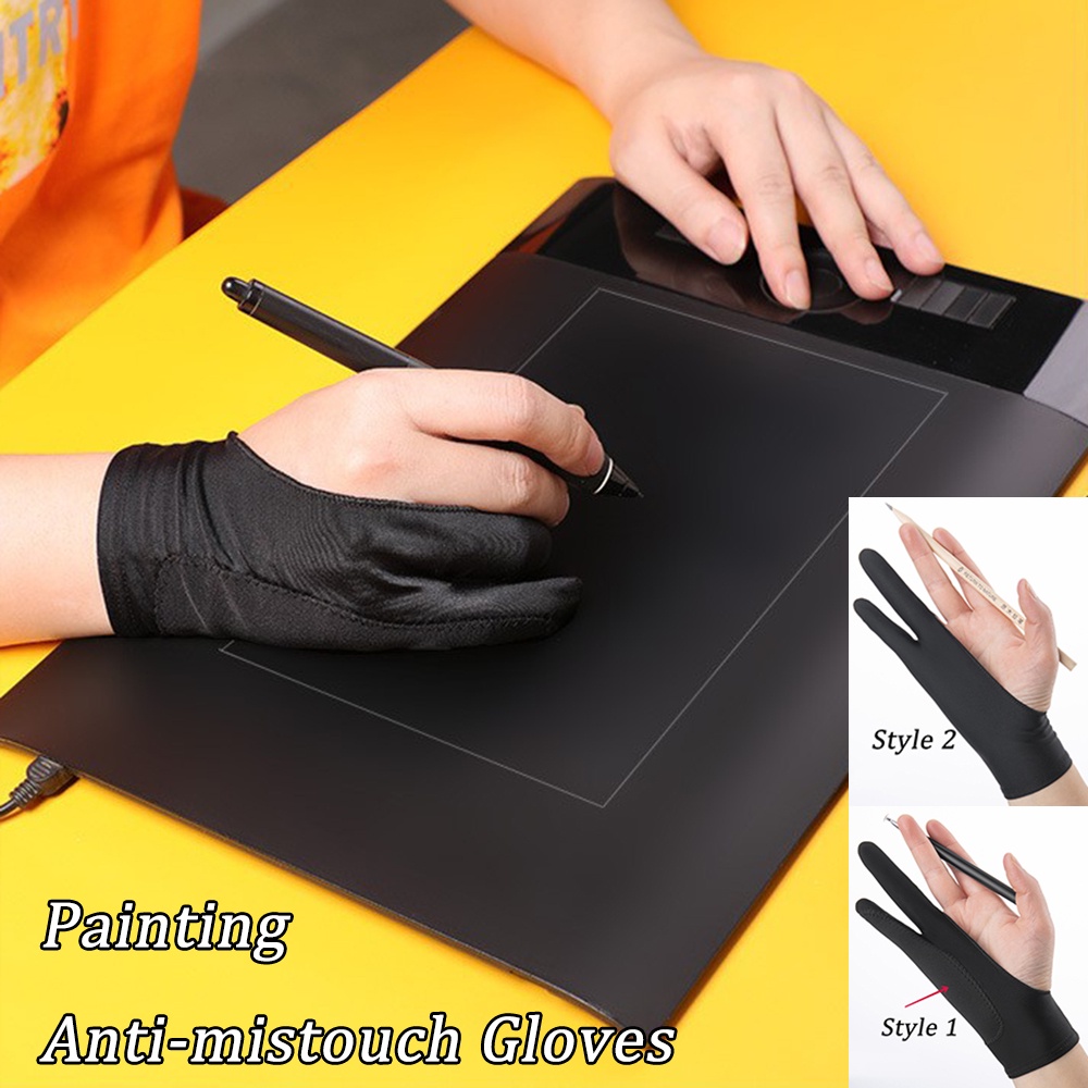 Two-Finger Anti-mistouch Touchscreen Painting Sketch Gloves Tablet ...