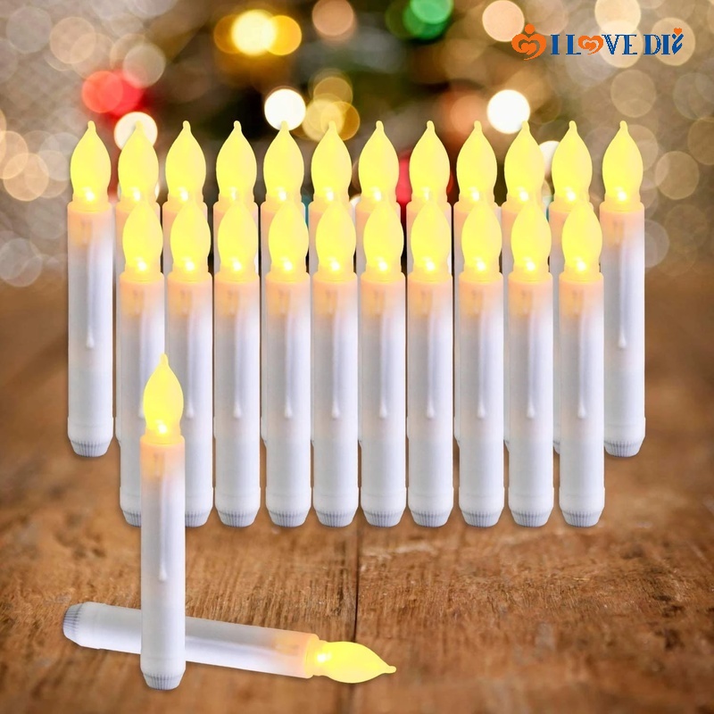 Romantic LED Glowing Electronic Flameless Candle Lamp Simulation PP ...