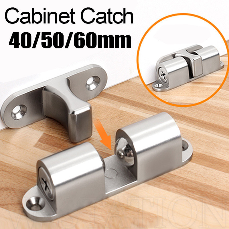 40/50/60mm Cabinet Copper Touch Beads Lock - Self-Locking Door Spring ...
