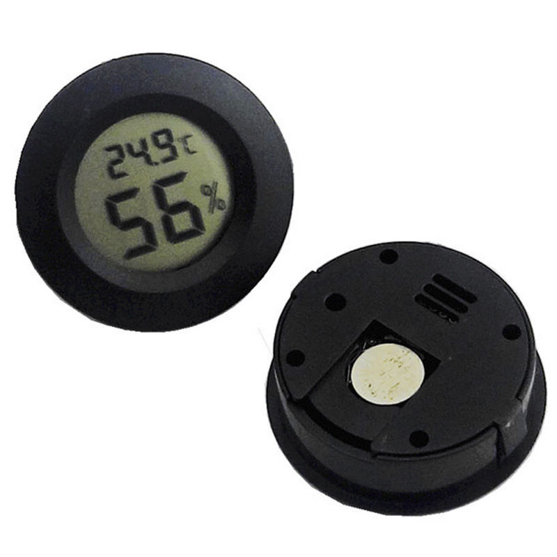 New Round Digital Cigar Humidor Temperature Hygrometer Thermometer Tool ...