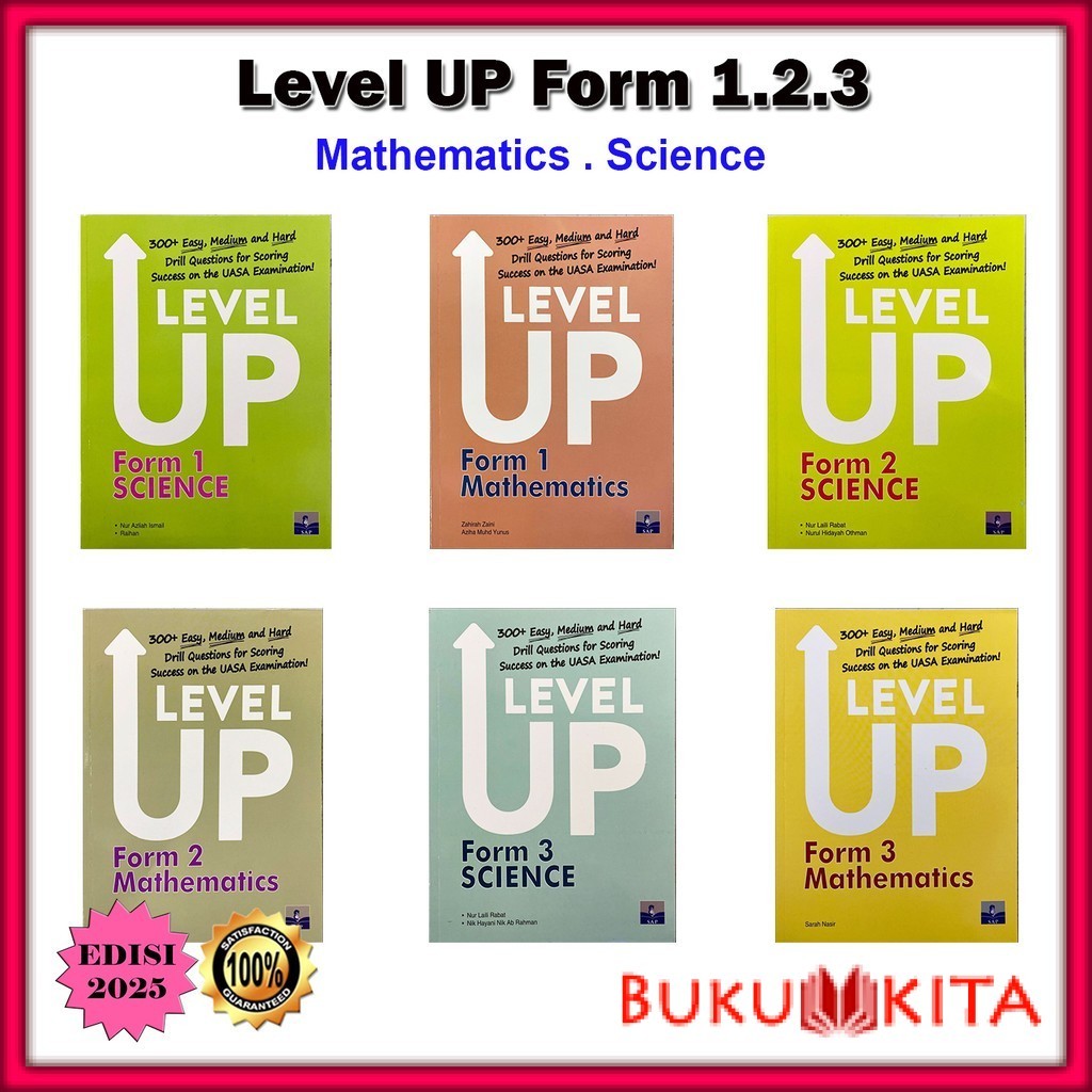 Buku Latihan : Level Up Mathematics / Science Form 1 / 2 / 3 Edisi 2025 ...