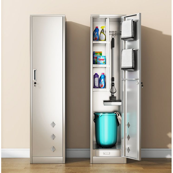 Balcony storage cabinet stainless steel cleaning cabinet sundries ...