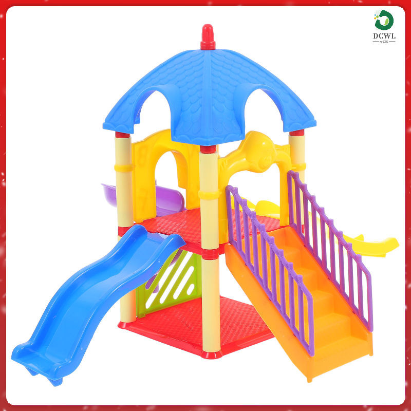 Slide Toys Kids Slides Playground Mini Construction Miniature Adornment ...