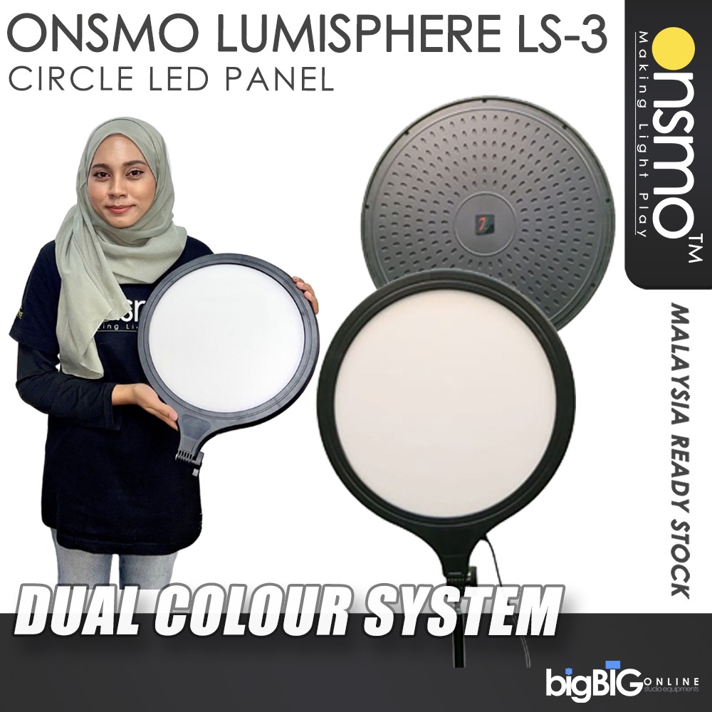 Onsmo Lumi Sphere LS-3 Pan Light LED Dual Colour System 3000k to 6000k For Product Shooting and ...