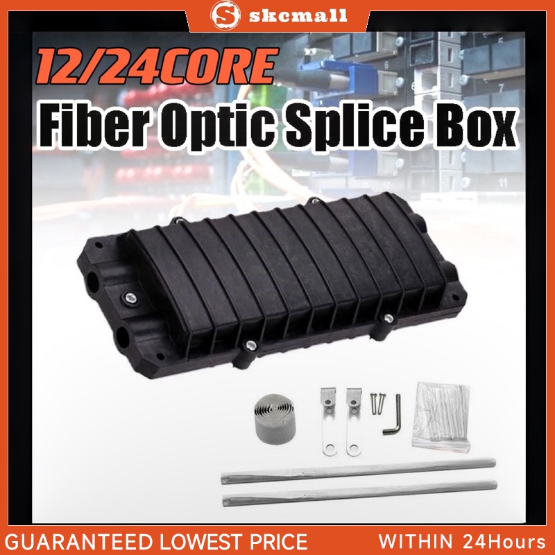 12/24 Core Fiber Enclosure Case 2 IN 2 OUT Horizontal Optical Fibre ...