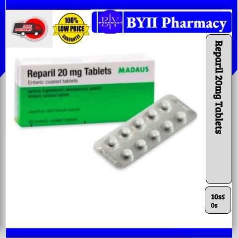 REPARIL 20MG TABLETS 10'Sor 50's [EXP:08/27] for swelling and bruises ...
