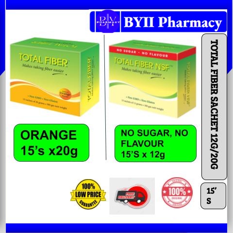 Total Fiber (Orange 20g / Original Flavour 12g) x 15sachets/box ...