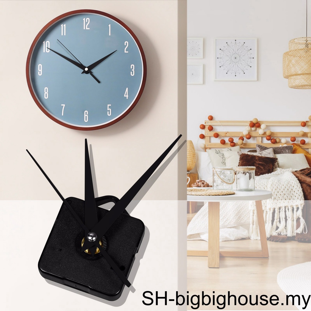 【Biho】Clock Mechanisms Kit Silent Quartz Movement Hands Set Watch Table ...
