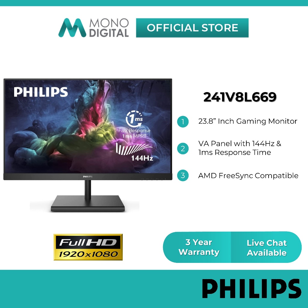 Philips 242E1GSJ/69 / 241V8L669 / HP X24C Gaming Monitor with FHD (23.6 ...